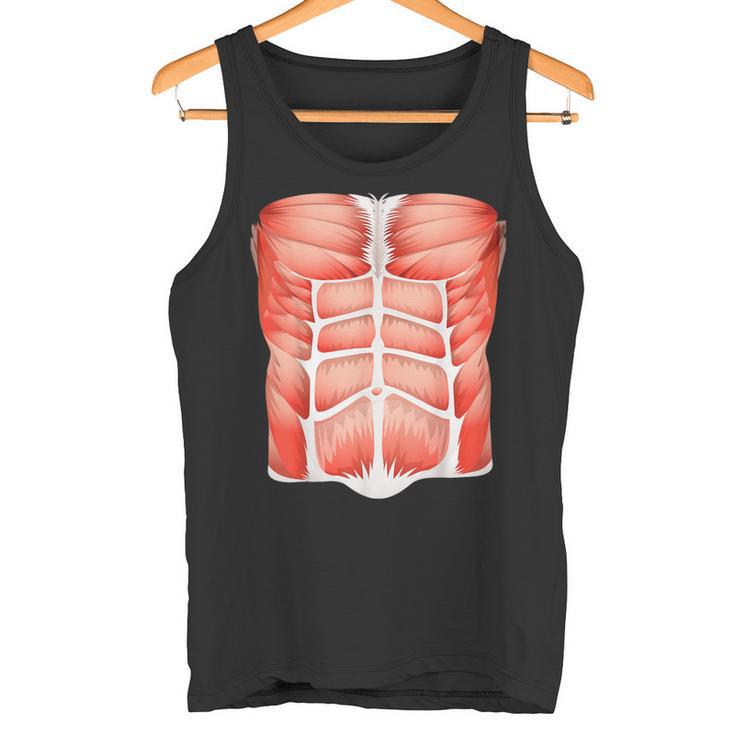 Halloween Costume Human Muscle Anatomy Tank Top - Monsterry