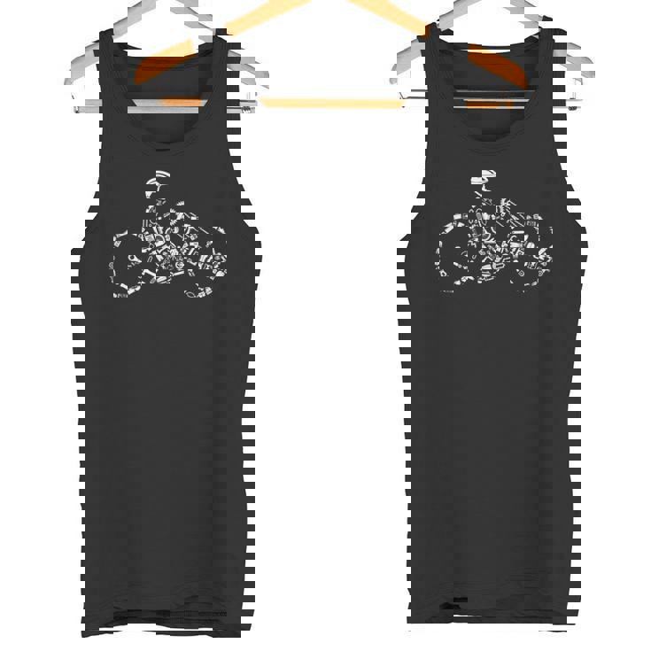 Handbike Calligraphy Art Bicycle Tricycle Handcycle Tank Top - Monsterry