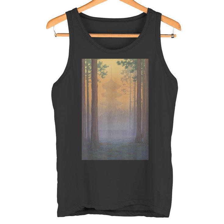 Japanese Ukiyo-E Tower At Ueno Park By Ito Yuhan Tank Top - Monsterry AU