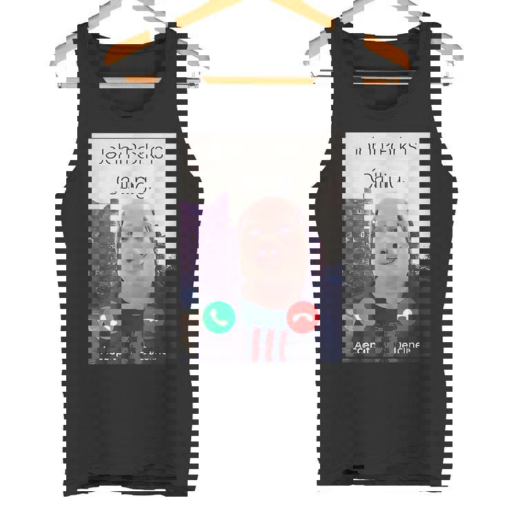 John Pork Is Calling Brainrot Tank Top - Monsterry AU