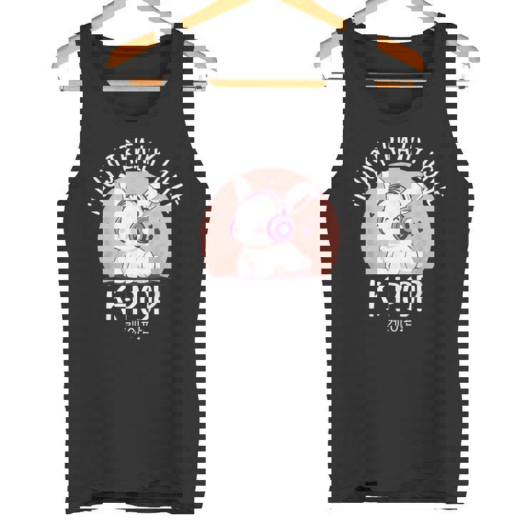 K-Pop Rabbit Korean Pop I Just Really Love Kpop Merchandise Tank Top ...