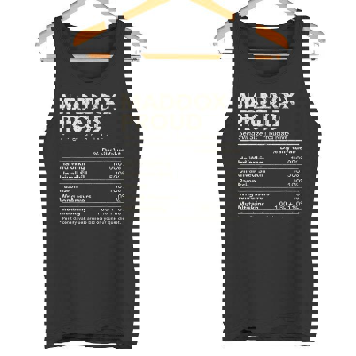 Maddox Arkansas Proud Nutrition Facts Tank Top - Monsterry