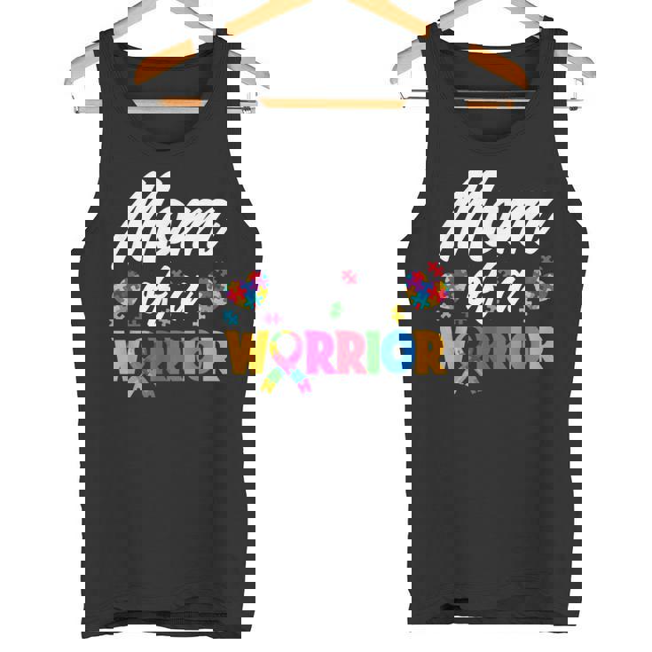Mom Of A Warrior Autistic Son Daughter Proud Autism Mom Tank Top ...