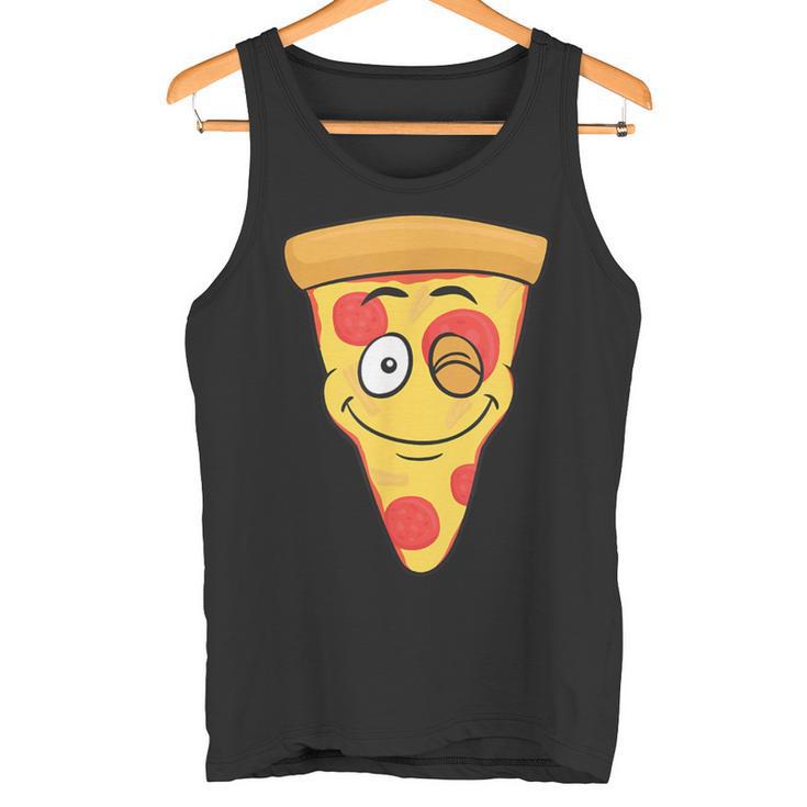 Pizza Foodie Winking Pepperoni Pizza Slice Italian Food Tank Top ...