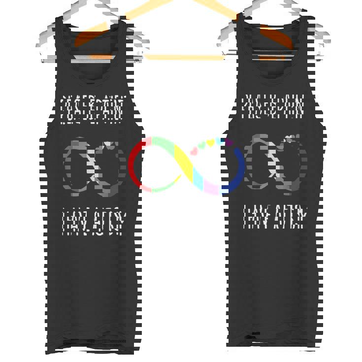 Please Be Patient I Have Autism Shirt Autism Infinity Symbol Tank Top ...