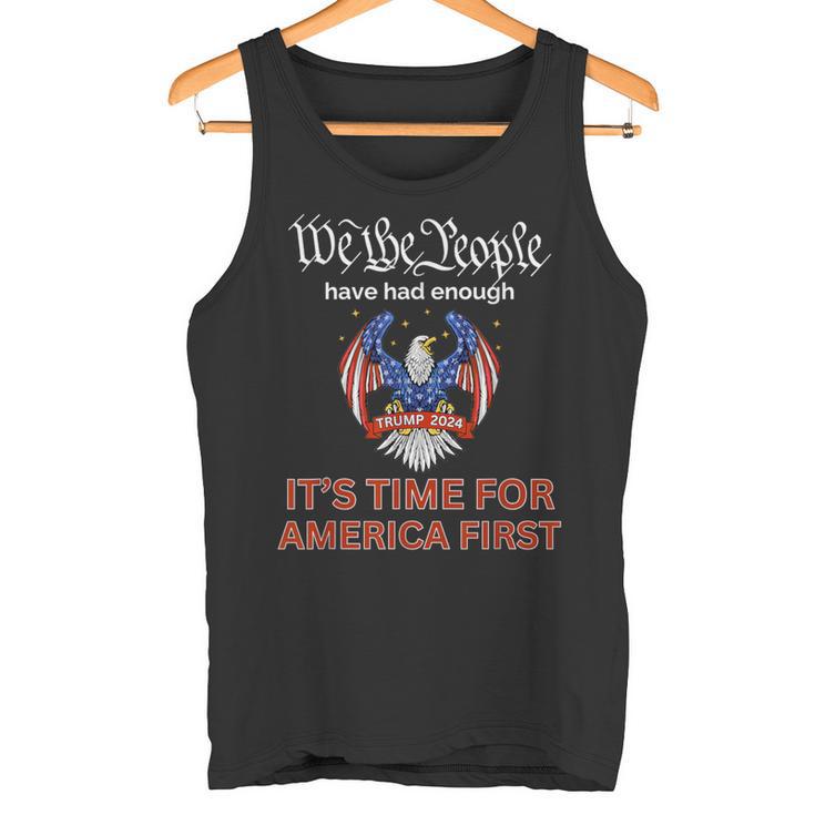 Pro Republican VOTE TRUMP 2024 America First We The People Tank Top ...