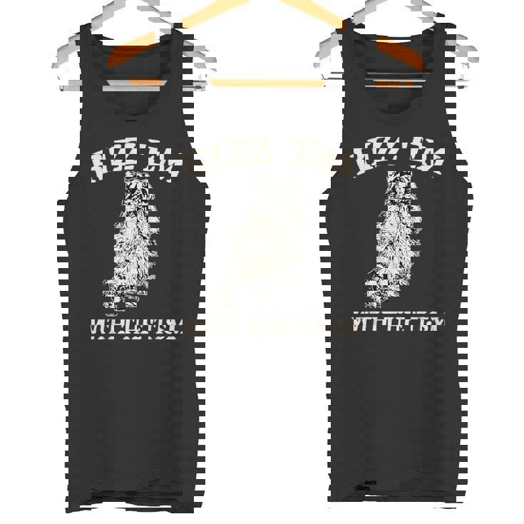 Raccoon Rizz Em With The Tism Meme Racoon Feral Tank Top - Monsterry
