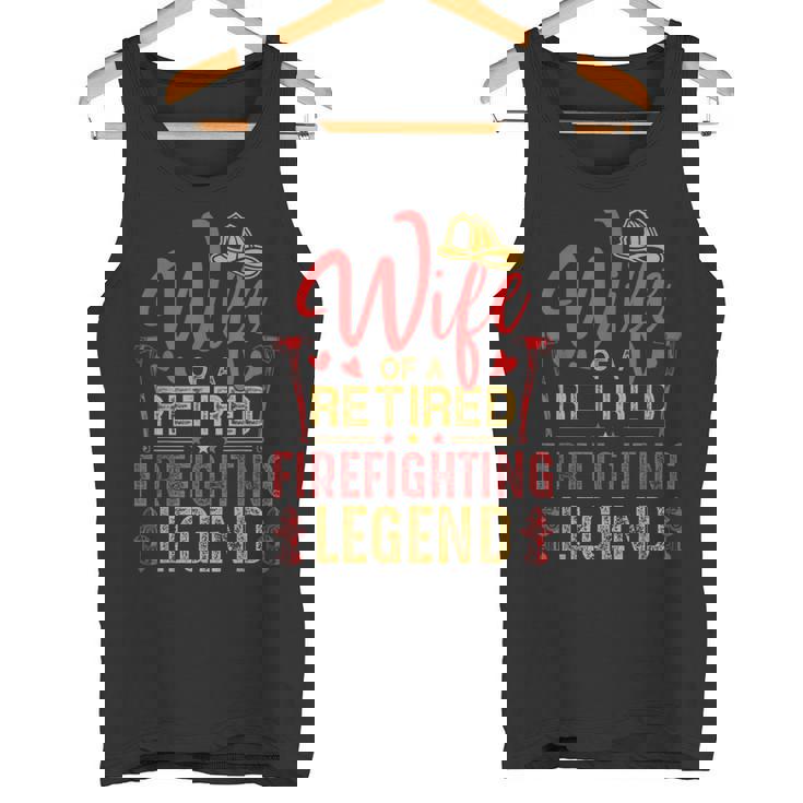 Retired Firefighter Wife Fireman Retirement Fire Captain Tank Top ...