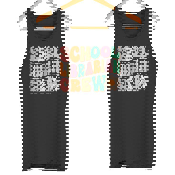 School Librarian Crew Retro Groovy Library Vibes Tank Top - Monsterry UK