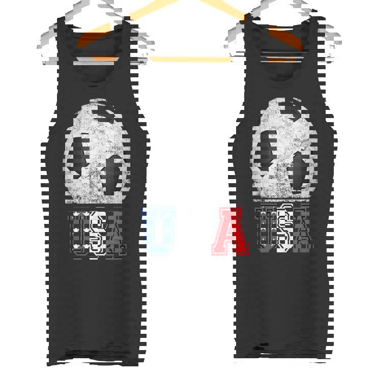 Soccer USA Football Soccer Ball Tank Top Tank Top - Monsterry