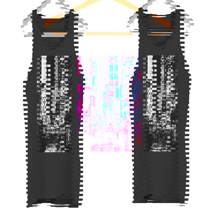 Streets Of Tokyo Japan Night Scene With Lights Vaporwave Tank Top ...