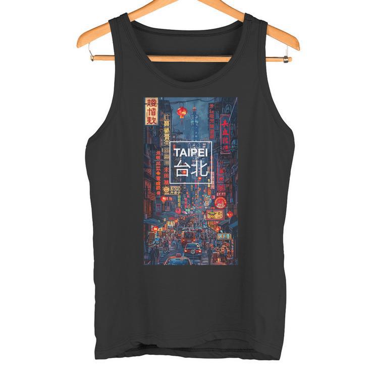 Taipei And The Iconic Taipei 101 Tank Top - Monsterry