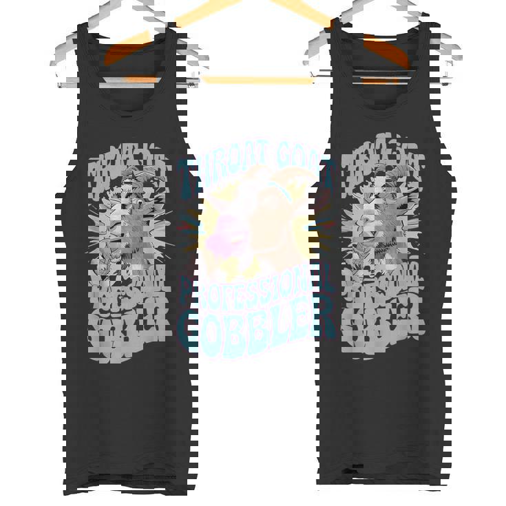 Throat Goat Cartoon Inappropriate Adult Humor Gag Meme Tank Top - Monsterry