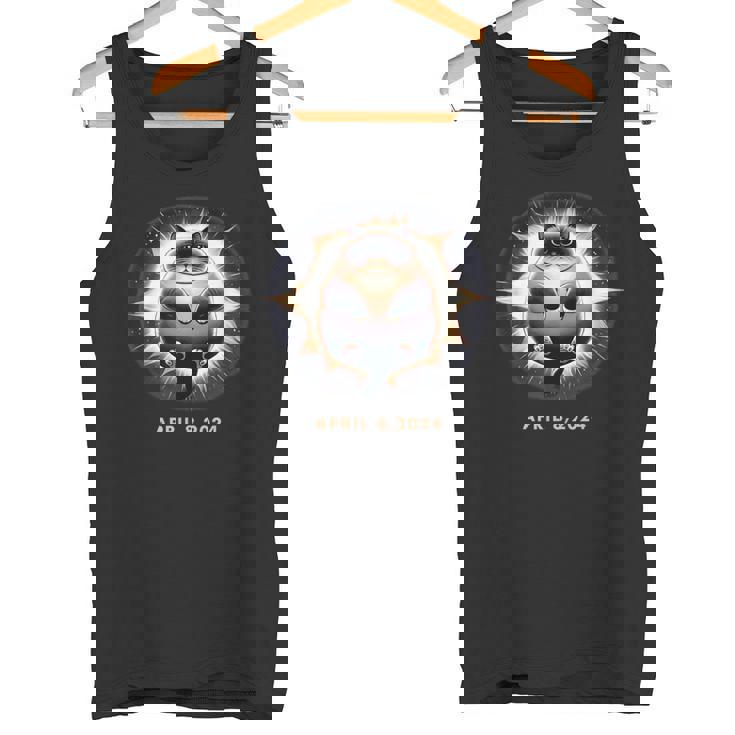 Total Solar Eclipse Fat Cat 8 April 2024 Totality Tank Top - Monsterry