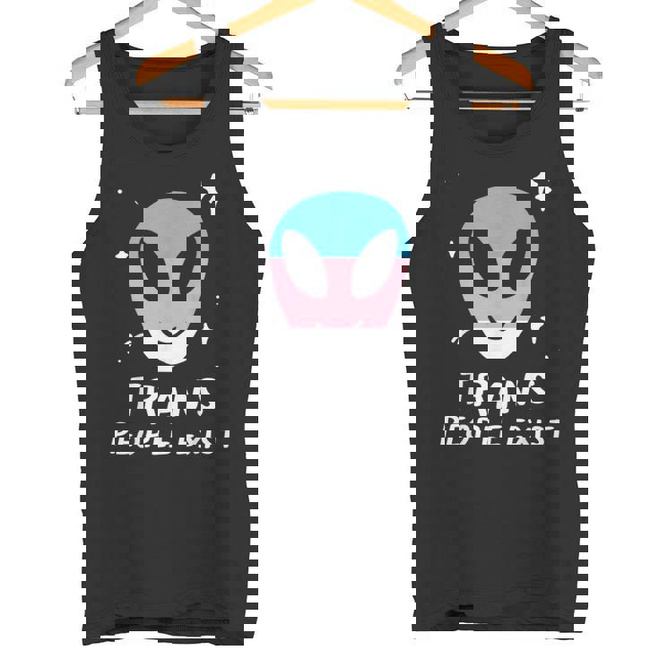 Trans People Exist LGBTQ Alien Pride Flag Space T-Shirt Tank Top ...