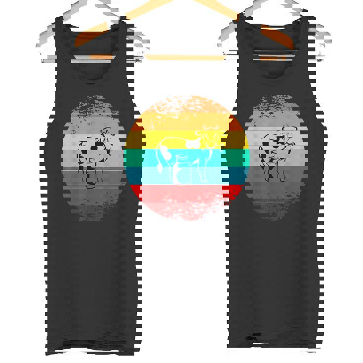 Vintage Farm Graphic With A Dairy Cow Farm Milk Butter Tank Top - Monsterry