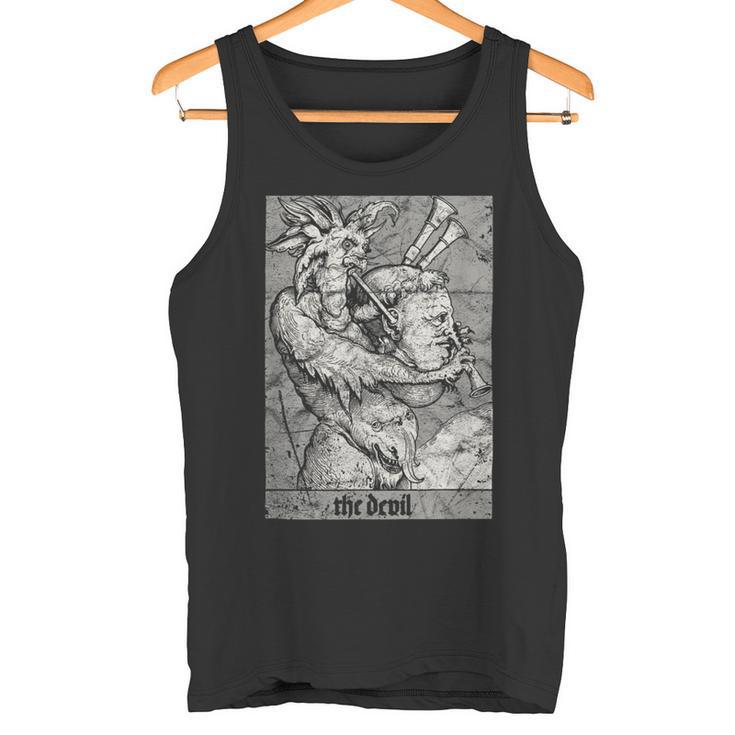 Vintage Occult The Devil Tarot Card Satanic Horror Grunge Tank Top ...