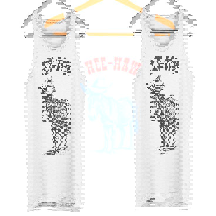Cowboy Donkey Hee-Haw Ready For Rodeo Tank Top - Monsterry