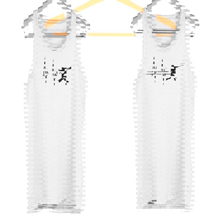 Fencing Heartbeat EKG Pulse Fencing Combat Sport Fence Foil Tank Top ...