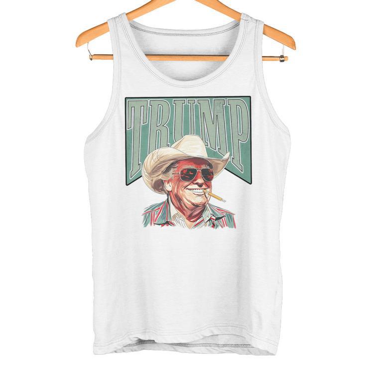 Pro Trump Cowboy Make America Great Trump Supporter MAGA Premium Tank ...