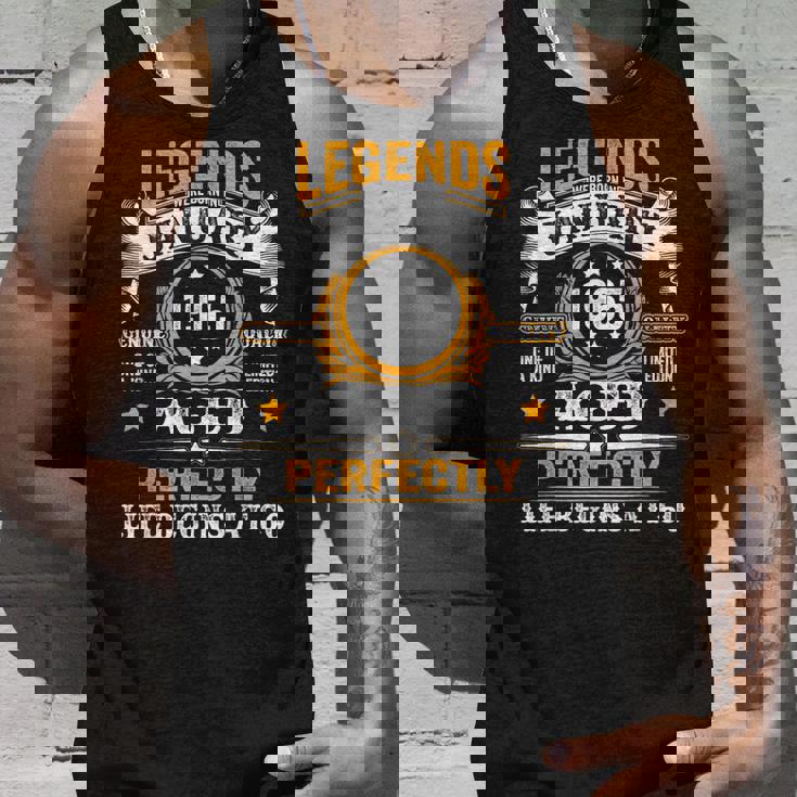 60 Years Old Legend Since January 1965 60th Birthday Men Dad Tank Top ...