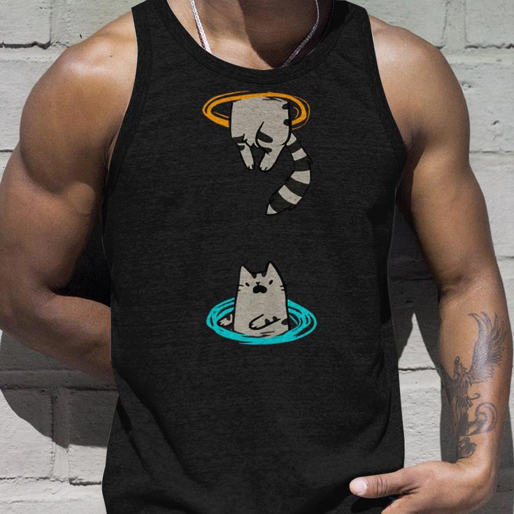 Portal Cat Video Game Animal Tank Top Tank Top - Monsterry