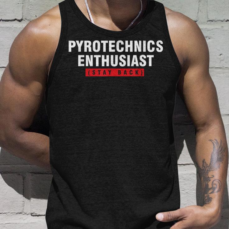 Pyrotechnics Enthusiast Stay Back Pyro Fireworks Pyromaniac Tank Top ...