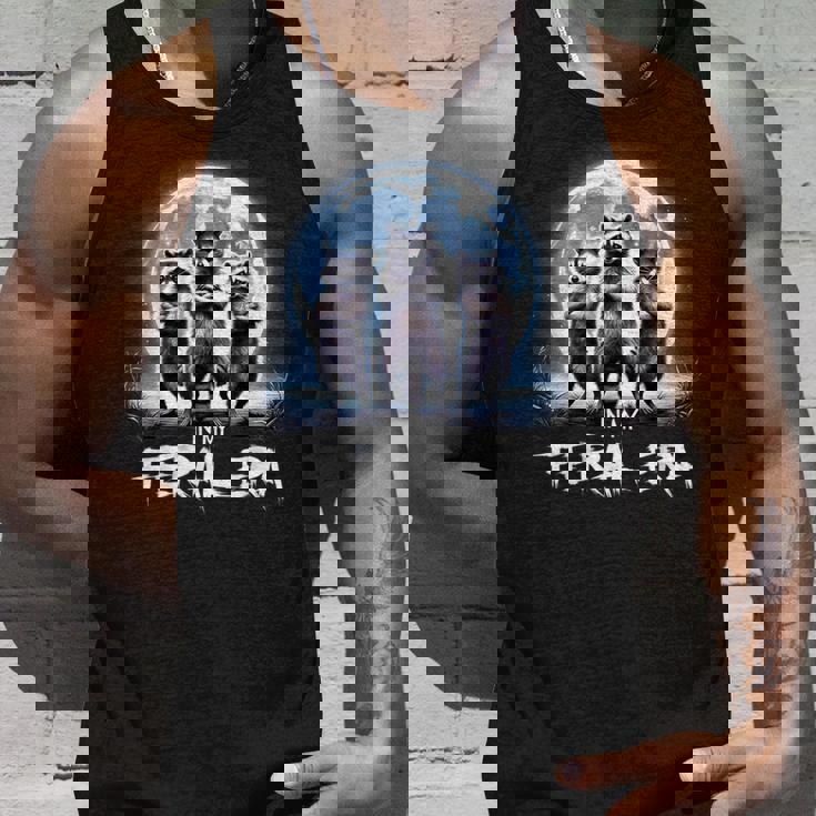 Racoons Howling At The Moon In My Feral Era Racoon Meme Tank Top ...