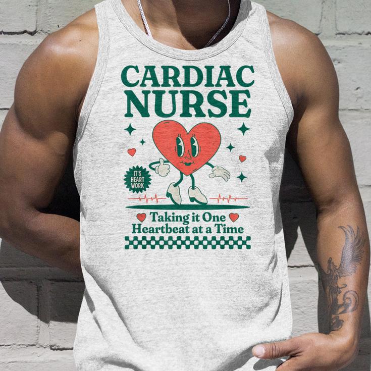 Cardiac Nurse Retro Cardiology Cute Vascular Heart Tank Top - Monsterry