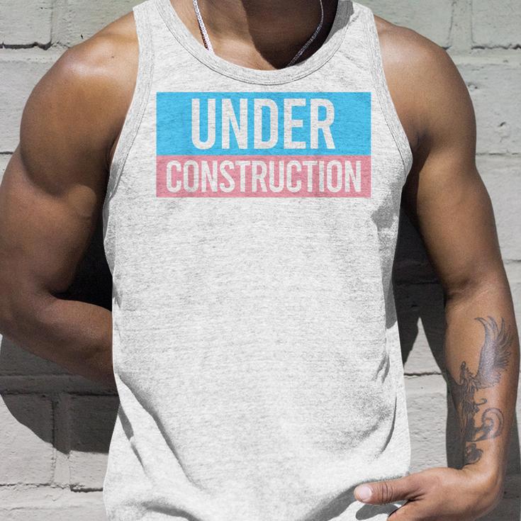 UNDER CONSTRUCTION Trans Flag LGBTQ Gender Transitioning Tank Top ...