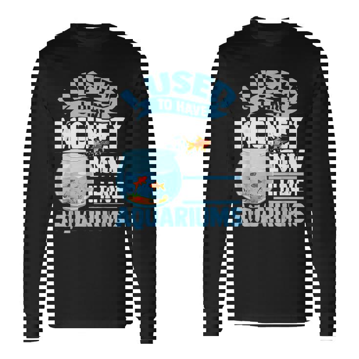 Aquarium Tshirt Aquascaping Fishkeeping Aquatic Long Sleeve T-Shirt ...