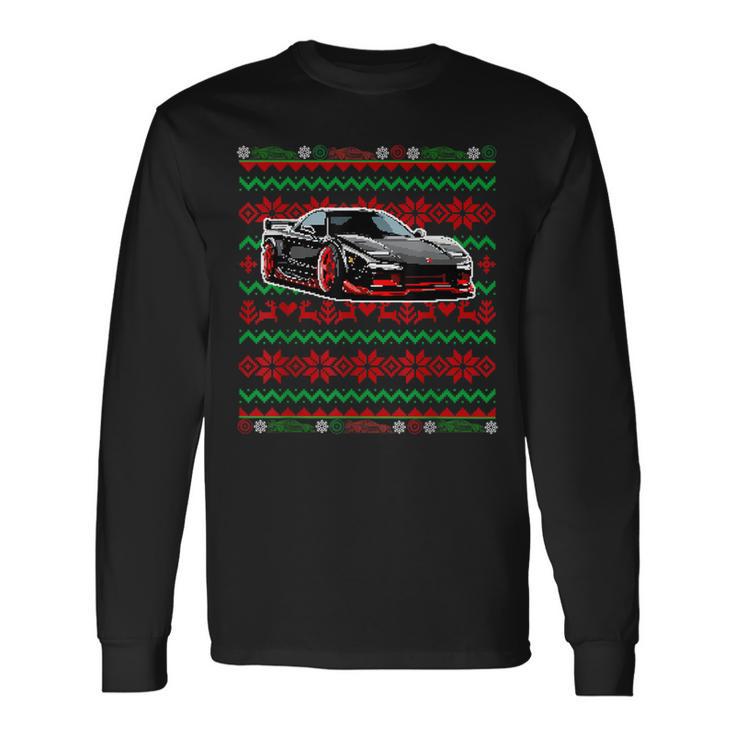 Christmas JDM Japan Pixel Art NSX Japanese Drift Car Long Sleeve T ...