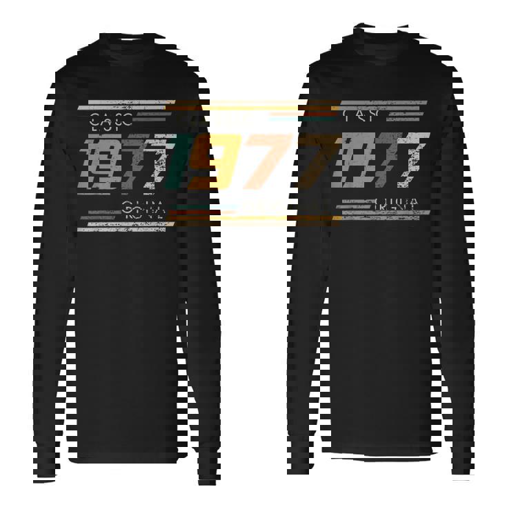 Classic 1977 Original Vintage Birthday Est 1977 Edition Long Sleeve T ...
