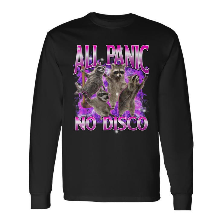 All Panic No Disco Raccoon Meme Ironic Goofy Ahh Meme Long Sleeve T ...