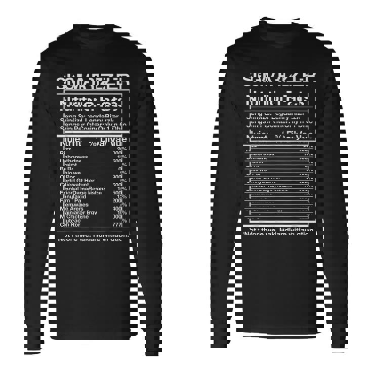 Sigma Rizzler Nutrition Facts- Rizz Brainrot Meme Long Sleeve T-Shirt ...