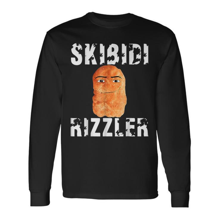 Skibidi Rizzler Brainrot Rizz Meme Long Sleeve T-Shirt - Monsterry