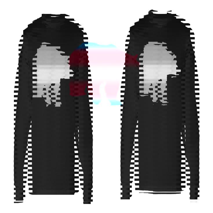 Transgender Bear Trans Pride Flag Equality Cool Humor Long Sleeve T ...