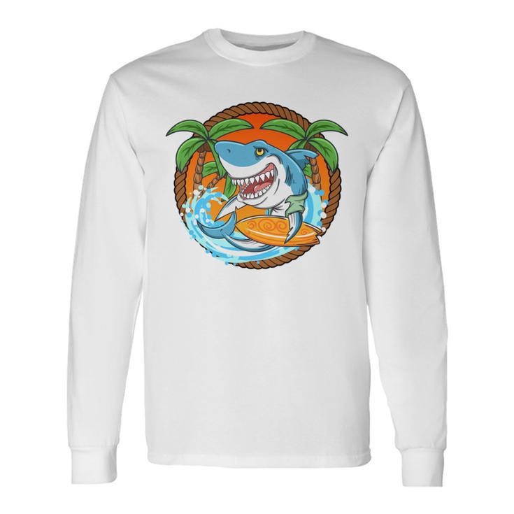 Surfing Shark Surfboard Surfer Life Salty Wife Rad Beach Bum Long ...