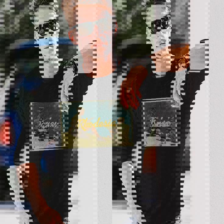 Rhodesian Poster Soldiers Long Sleeve T-Shirt | Mazezy