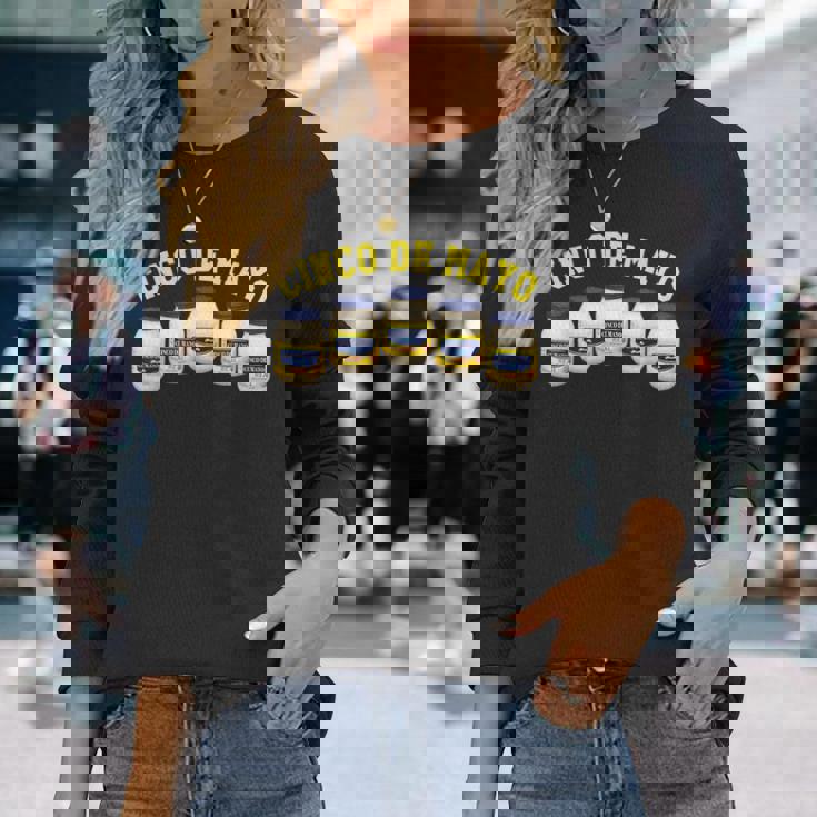 5 Mayonnaise Jars Cinco De Mayo Long Sleeve T-Shirt - Monsterry