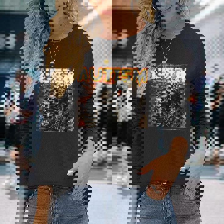 Autism Skeleton Meme Autism Skeleton GunsFire Bones Spooky Tank Top ...