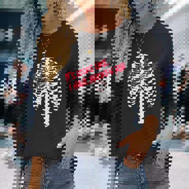 Broken Rib Survived Bone Premium Long Sleeve T-Shirt - Monsterry