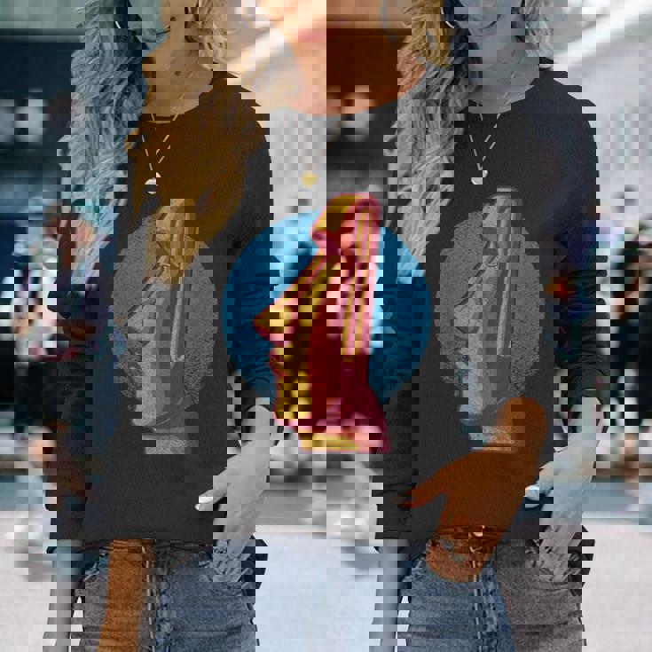 Distressed Retro Polynesian Moai Easter Island Rapa Nui Long Sleeve T ...