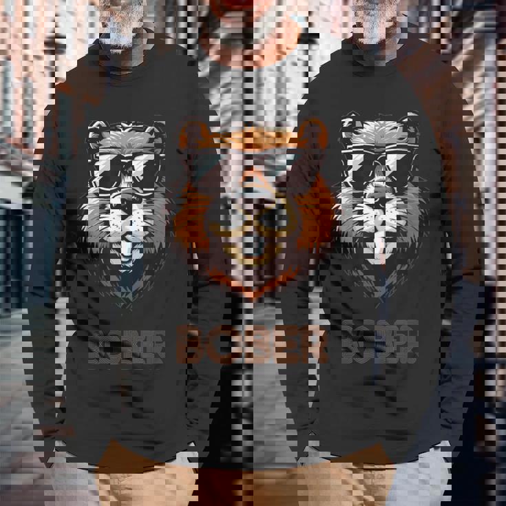 Bober BóBr Kurwa Polish Internet Meme Beaver Long Sleeve T-Shirt ...