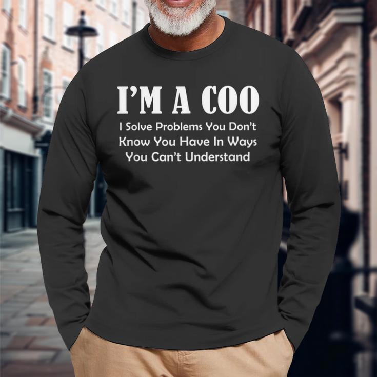 COO Saying I Solve Problems Chief Operating Officer Long Sleeve T-Shirt ...