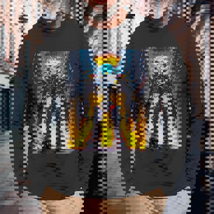 Flaming Battlemech Cyberpunk Sci-Fi Mech Warrior Robot Art Tank Top ...