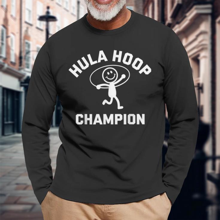 Hula Hoop Champion Exercise Workout Hula Hooping Long Sleeve T-Shirt ...