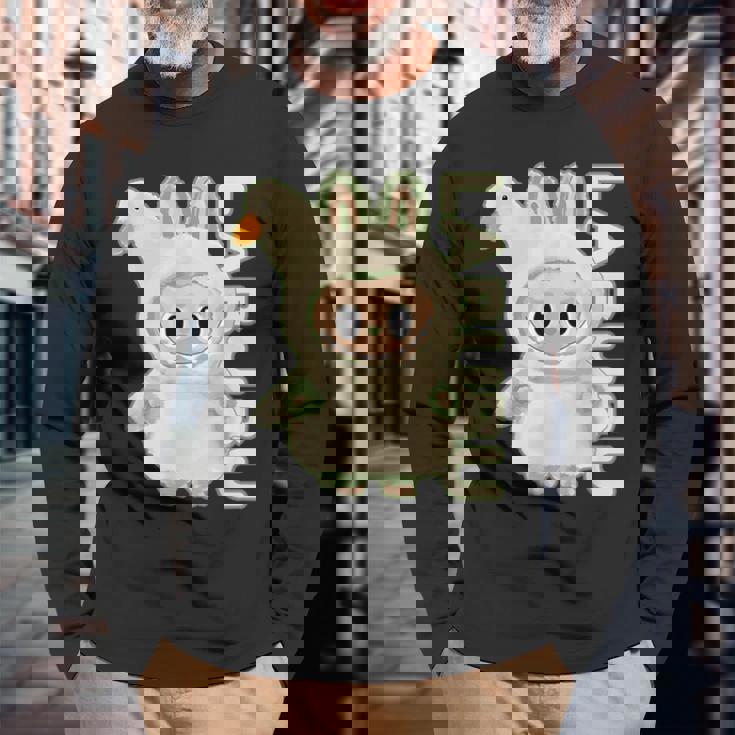 Labubu Lover Cute Labubu The Monsters Duck Long Sleeve T-Shirt - Monsterry