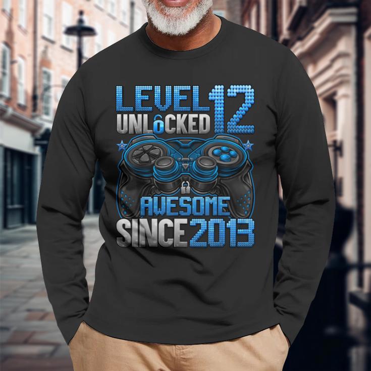 Level 12 Unlocked 12 Year Old Boys 12Th Birthday Boy Long Sleeve T ...
