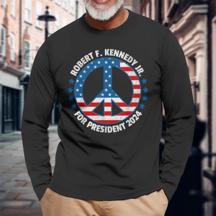 Robert F Kennedy Jr Vote Peace 2024 President Election Long Sleeve T ...